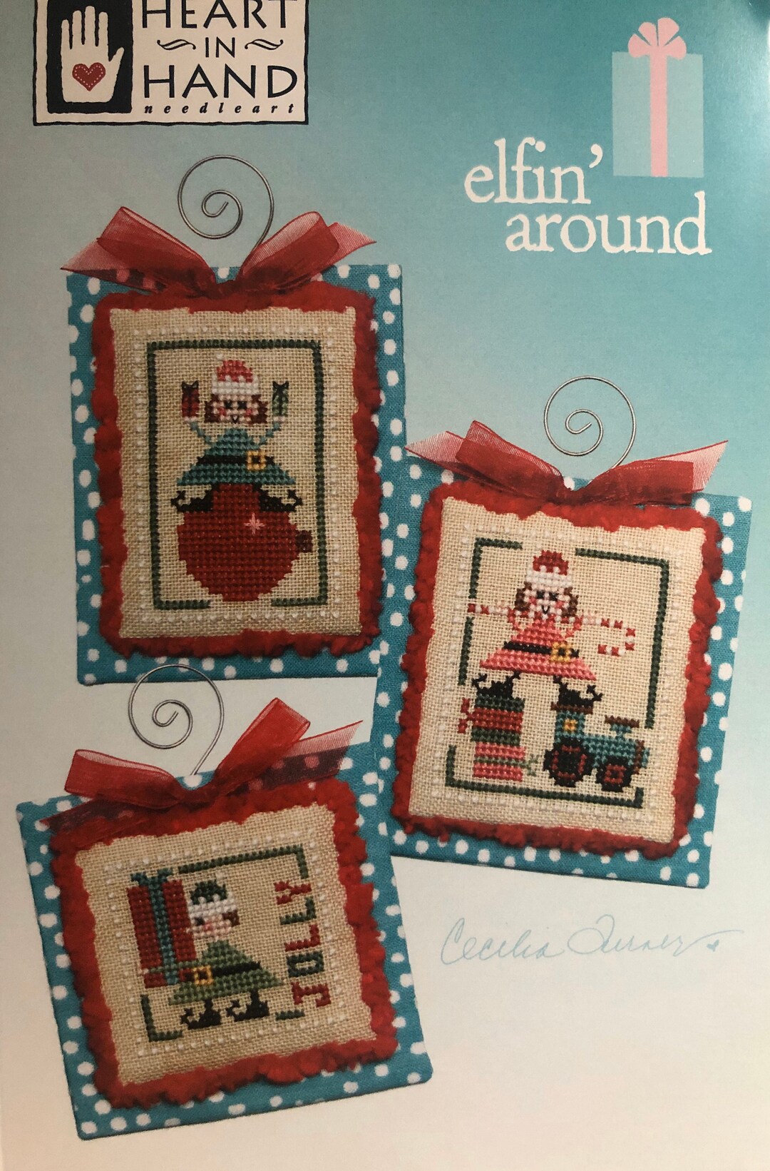 Elfin Around by Heart in Hand - Elves - Christmas Cross Stitch - Etsy