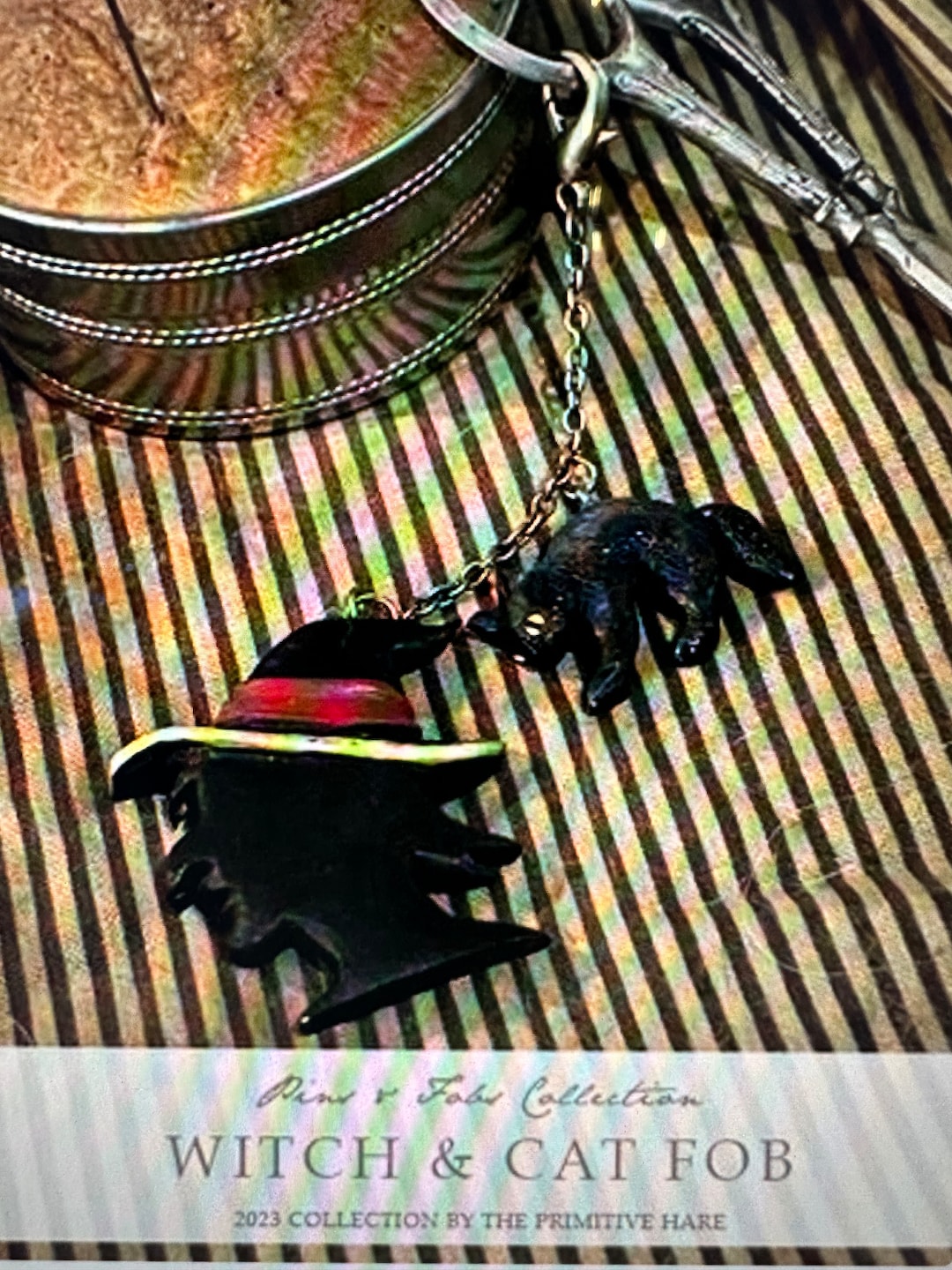 The Primitive Hare - Scissor Fobs - Witch and Cat Fob - Etsy