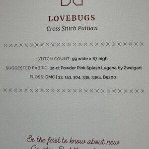 Counting Puddles Love Bugs Valentine Cross Stitch - Etsy