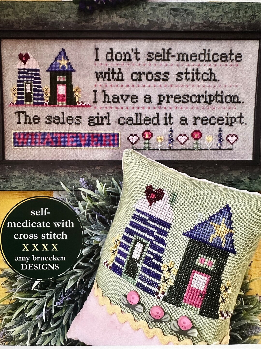 Amy Bruecken Designs Self Medicate With Cross Stitch Prescription ...