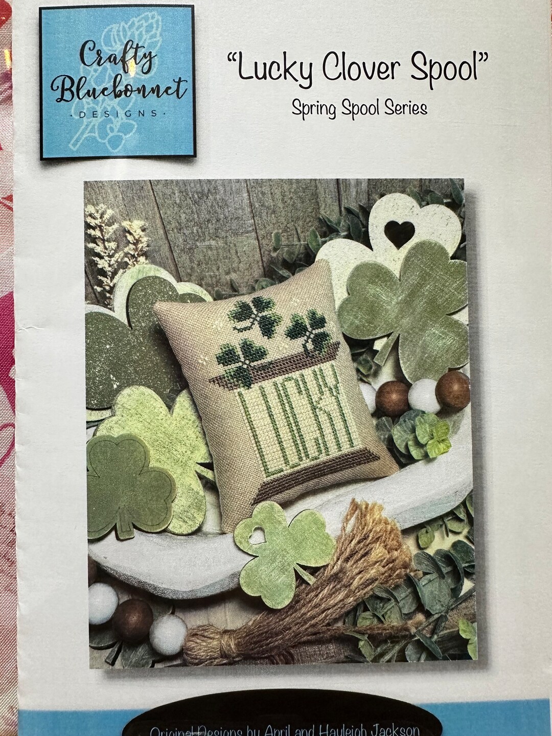 Crafty Bluebonnet Designs - Luckyclover Spool - Spring Spool Series - Etsy