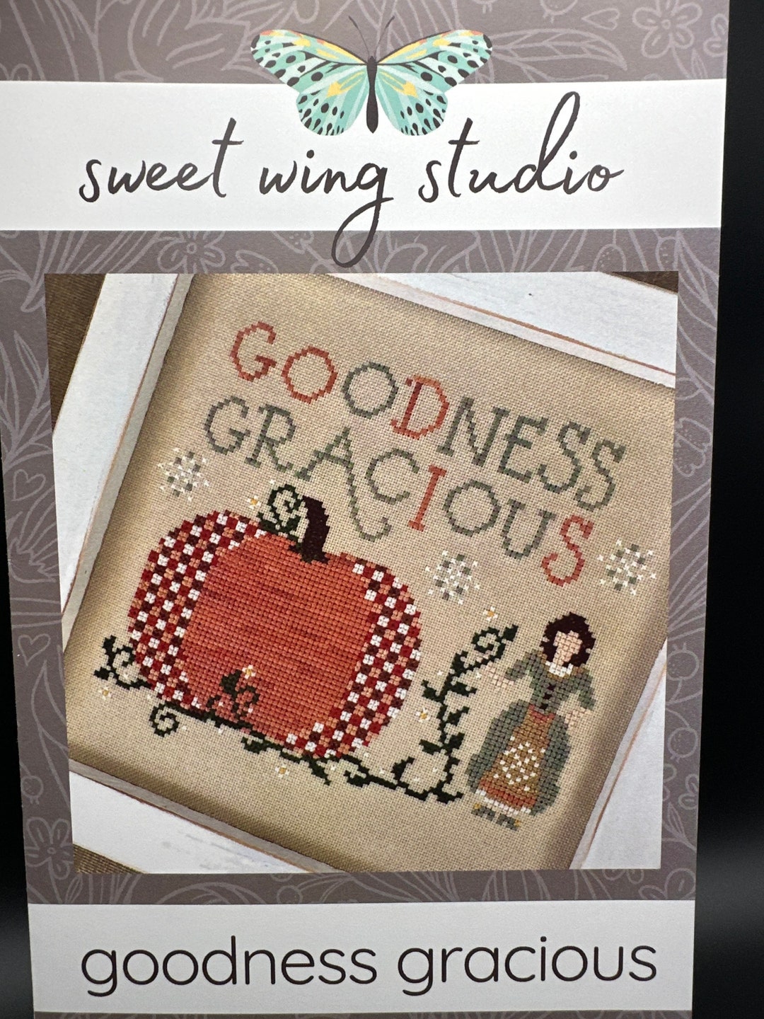Sweet Wing Studio - Good Gracious - Pumpkin - Vine - Lady - Cross ...