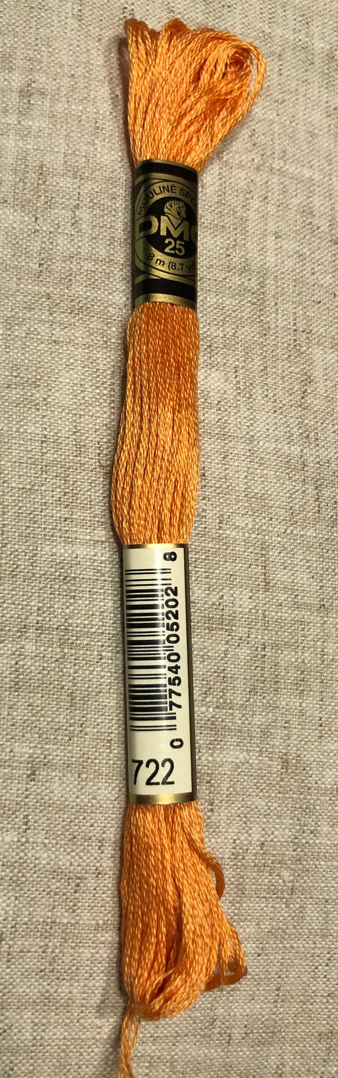 DMC Floss - 722 - 725 -729 - 741 - 742 - 791 - Cross Stitch Thread ...