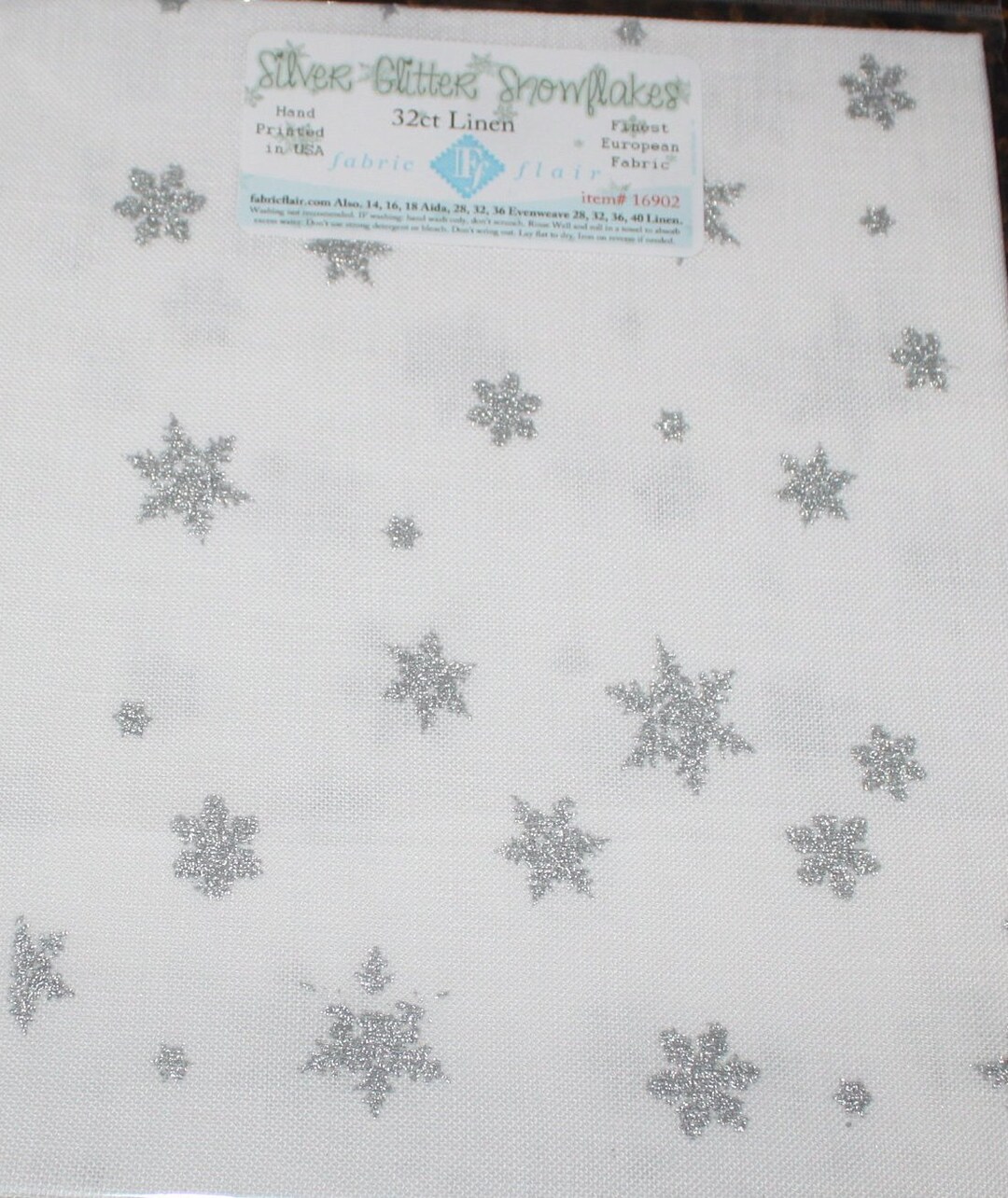 Fabric Flair 32ct Fat Quarter Silver Snowflakes - Etsy