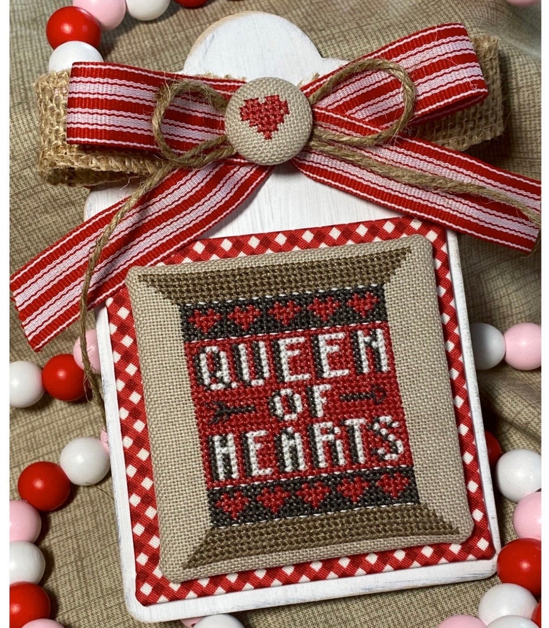 Crafty Bluebonnet Designs - Queen of Hearts Spool - Valentine's Spool ...