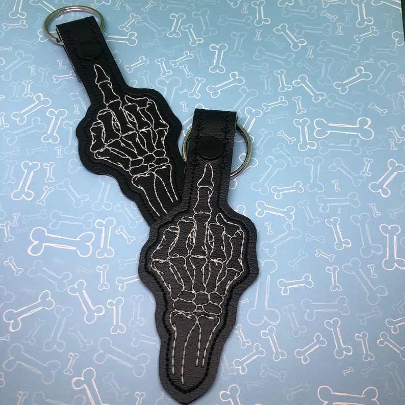 Skeleton Finger Key Fob Nsfw Gifts Middle Finger Key Chain - Etsy