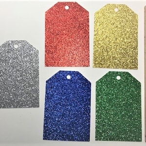 Glitter Gift Tags - Etsy