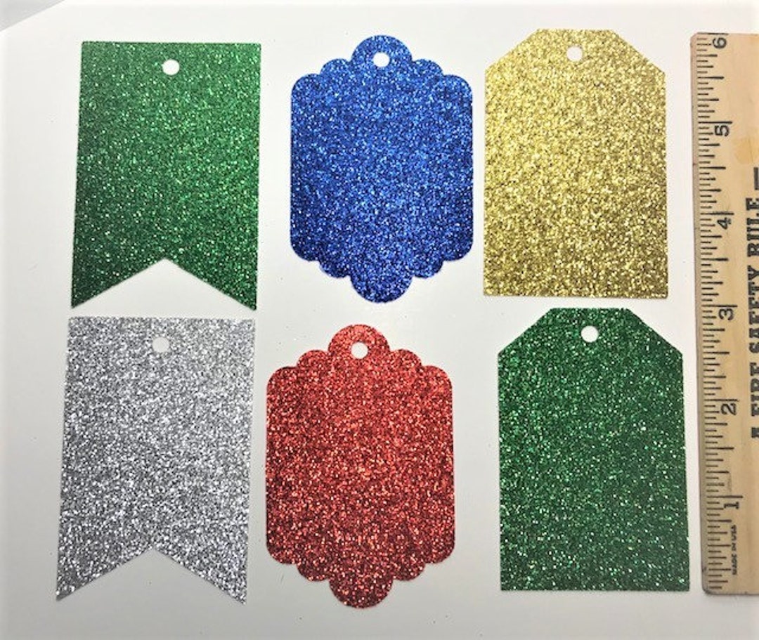 Glitter Gift Tags - Etsy