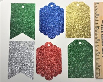 Glitter Gift Tags - Etsy