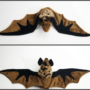 Bat Plush, Fruit Bat, Flying Fox Cute Toys Bat Stuffed Animal Halloween ...