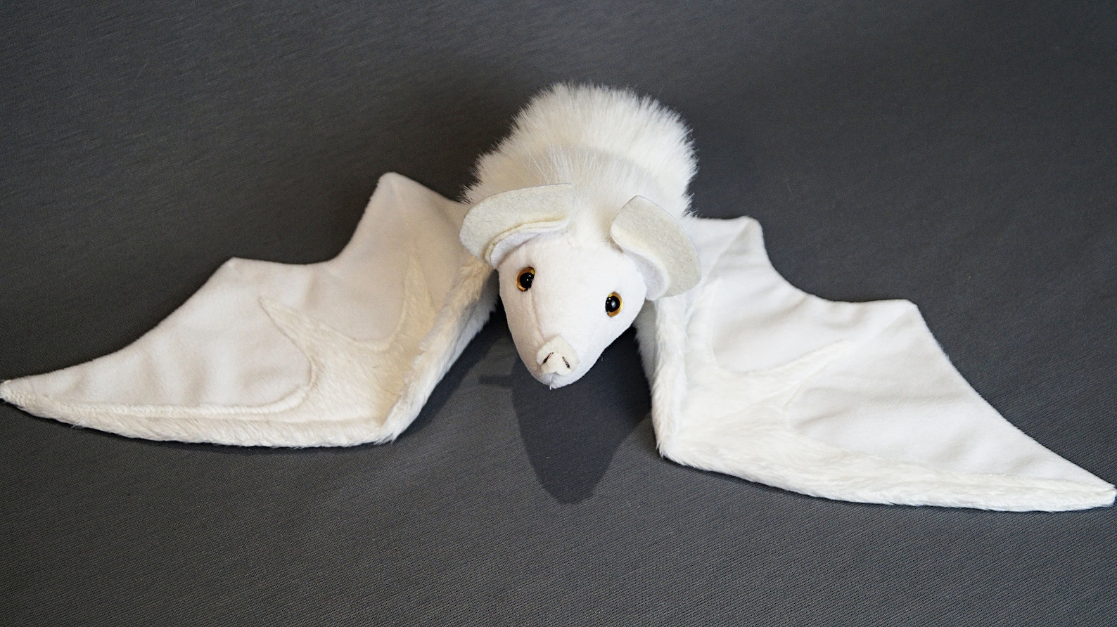 Albino Bat Plush: Realistic Flying Fox Stuffed Animal - Etsy