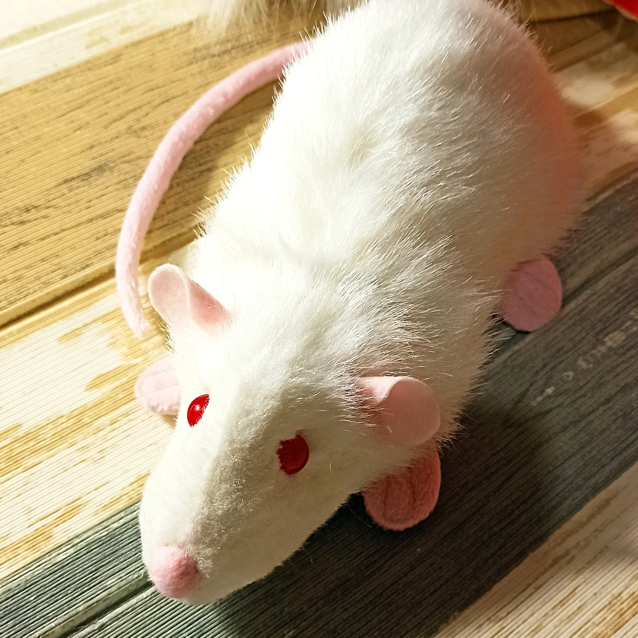 Albino White Rat Plush, Faux Mink Fur Toy, Realistic Stuffed Animal - Etsy