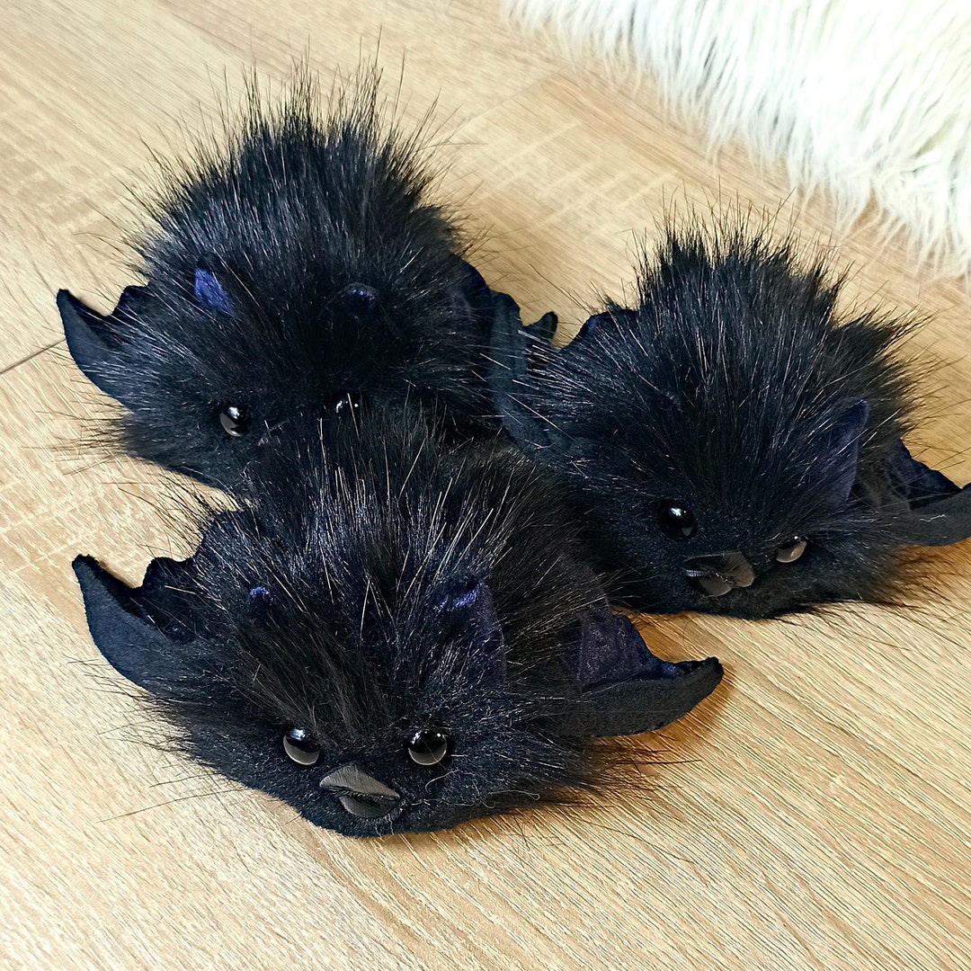 Bat Plush, Black Bat ,fur Toys Stuffed Animal Bat Plushie Bat Lovers - Etsy
