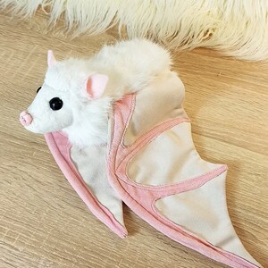 Bat Plush, Albino Flying Fox, Realistic Bat - Etsy