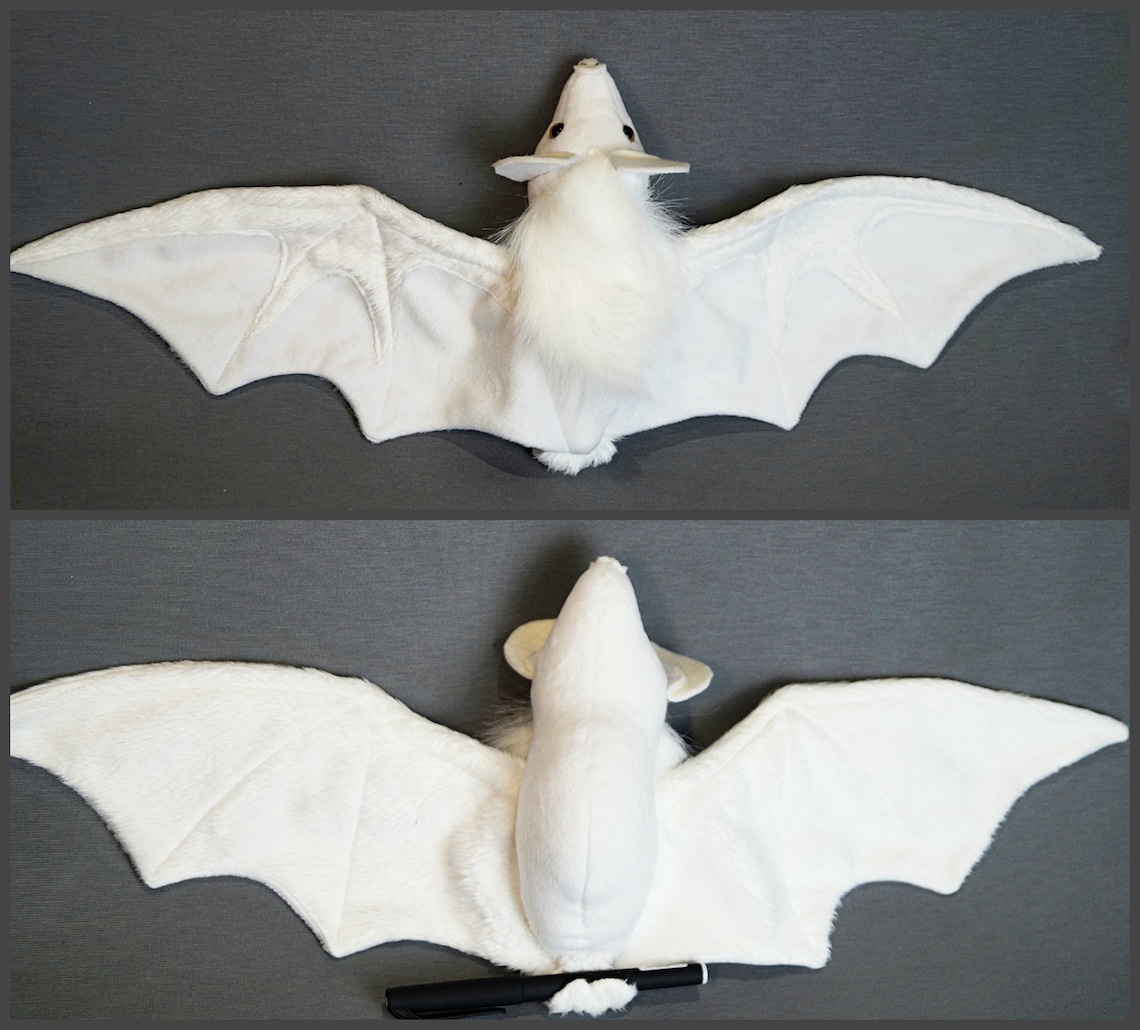 Bat Plush Fruit Bat Albino Flying Fox Halloween Gift Bat - Etsy Canada