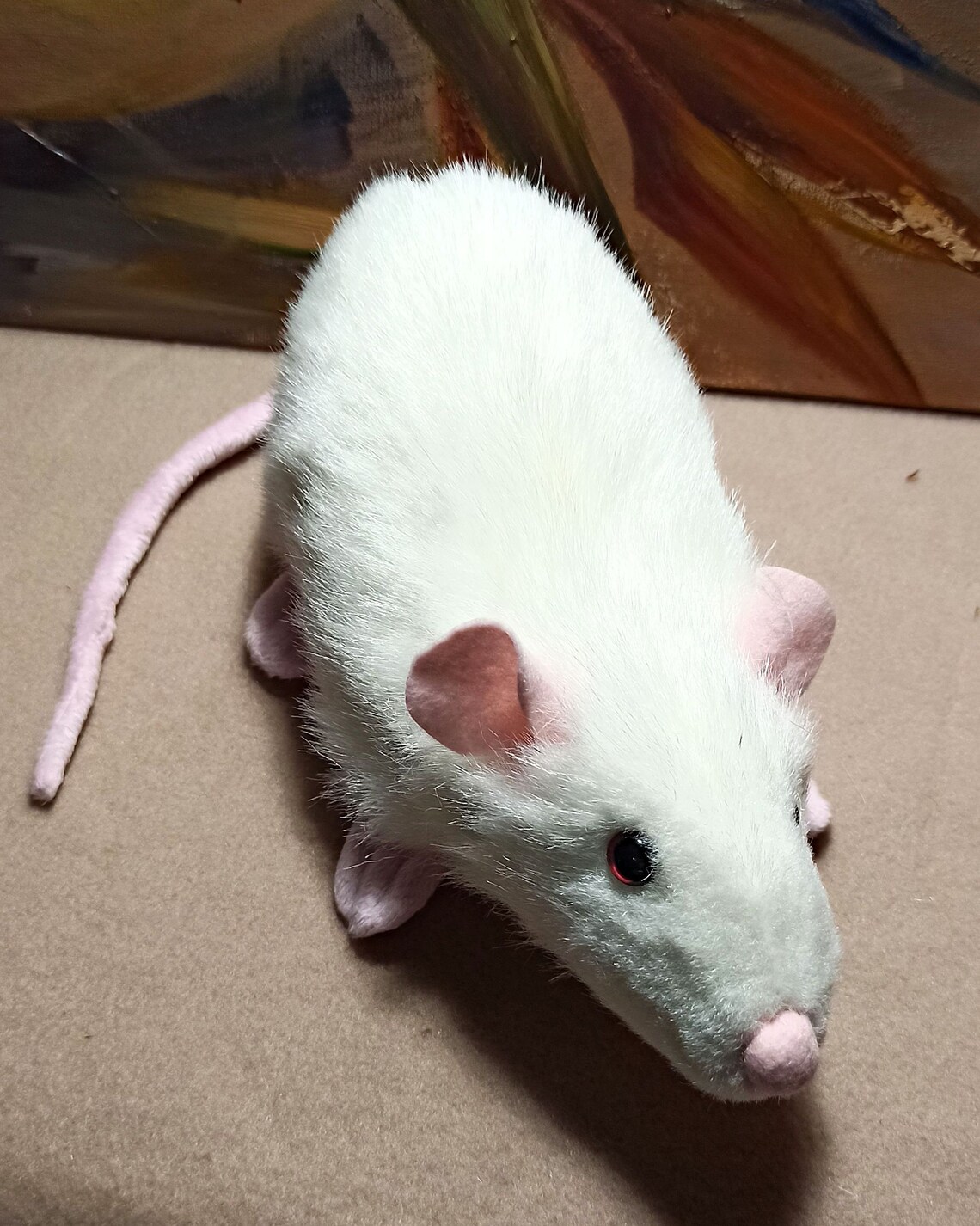 Albino White Rat Plush Fur Toy Cute Gift | Etsy