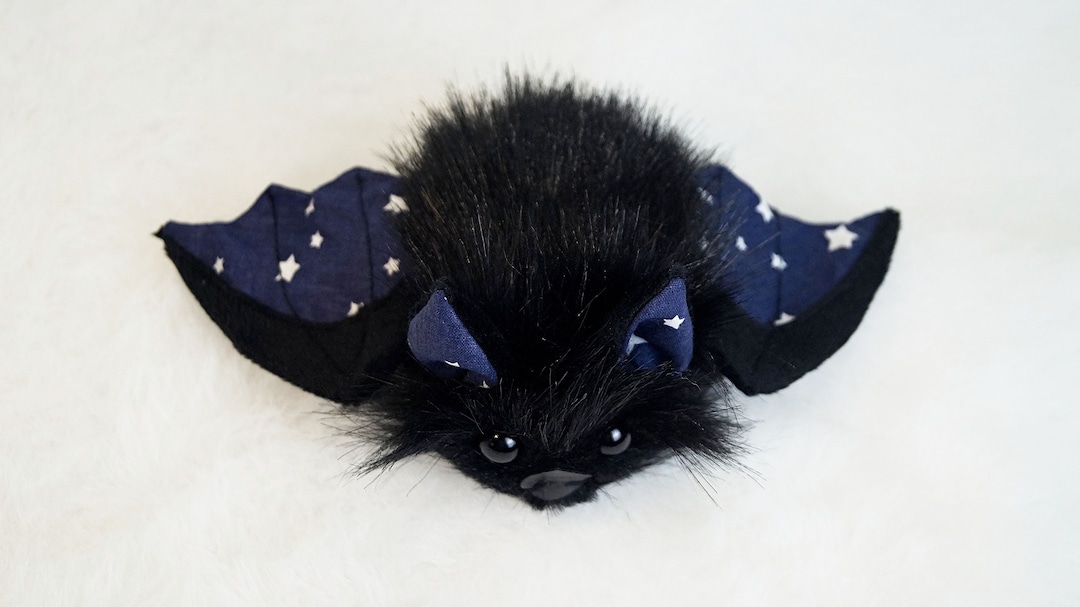 Bat Plush, Cute Black Bat, Halloween Toy Bat Lovers - Etsy