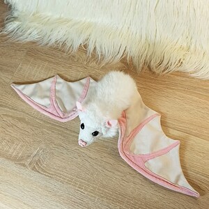 Bat Plush, Albino Flying Fox, Realistic Bat - Etsy