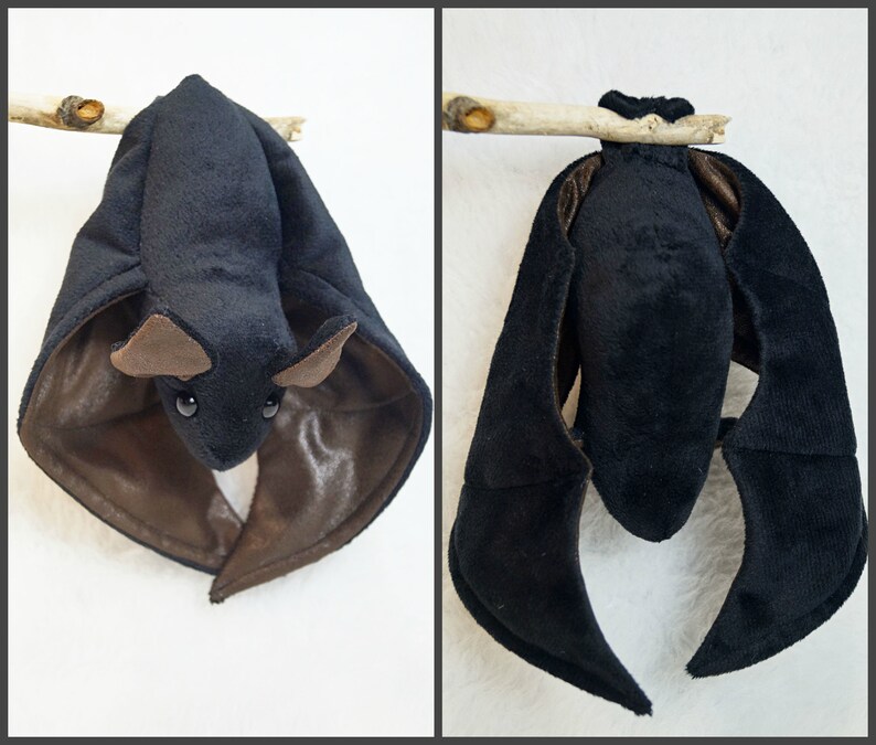 Bat Plush Cute Plush Stuffed Animal Black Bat - Etsy