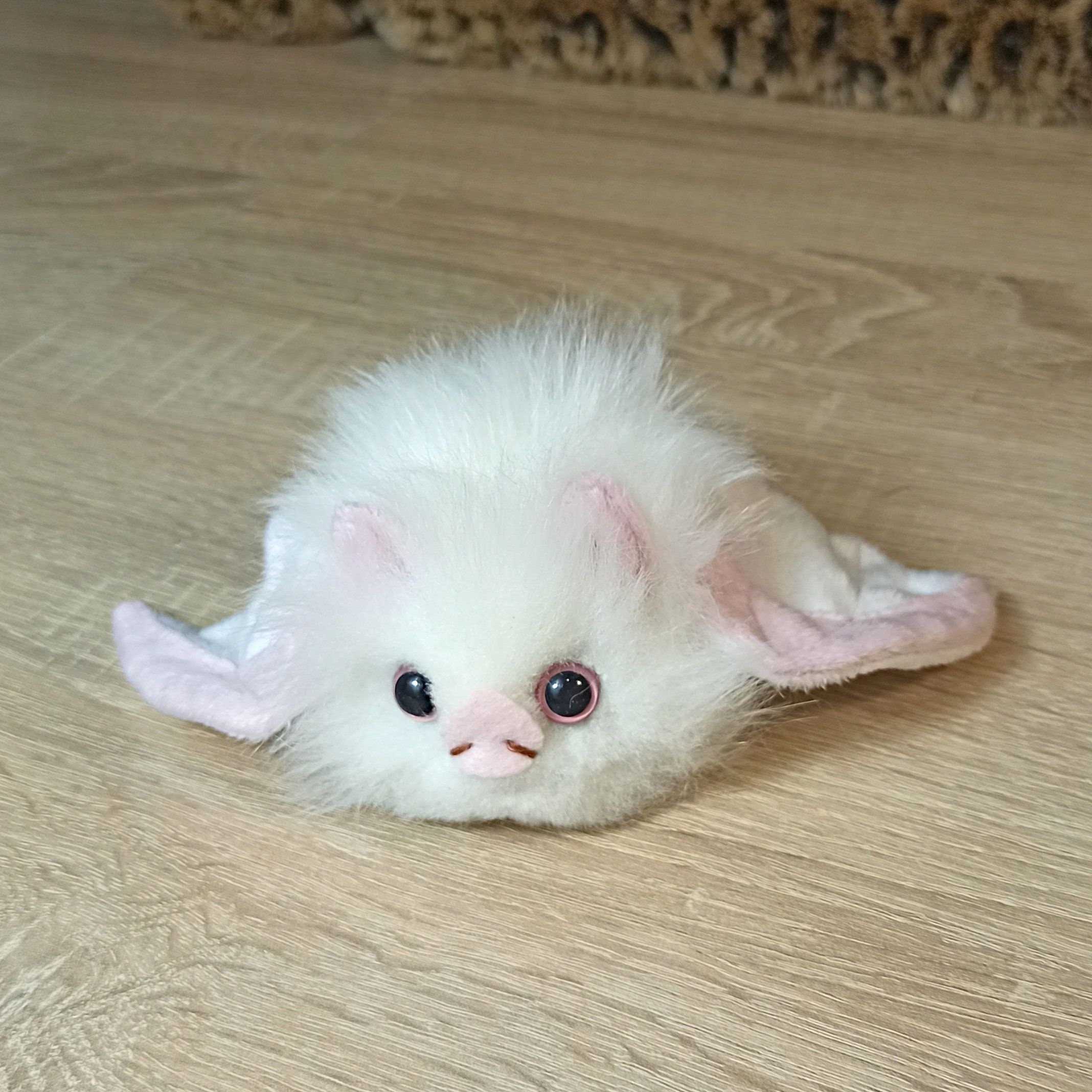 Albino Bat Plush, Mink Fur Stuffed Animal - Etsy