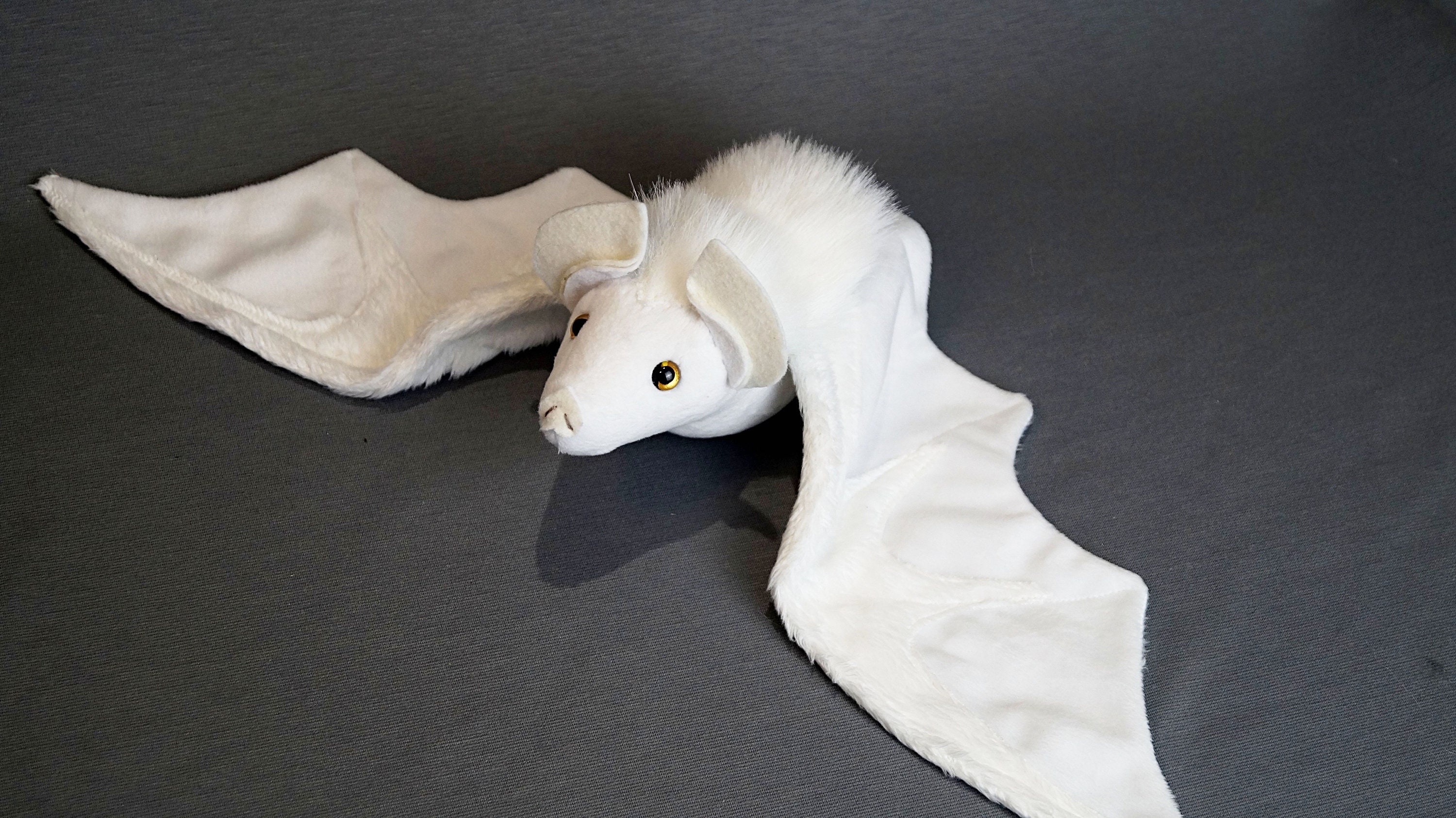 Bat Plush Fruit Bat Albino Flying Fox Halloween Gift Bat - Etsy Canada