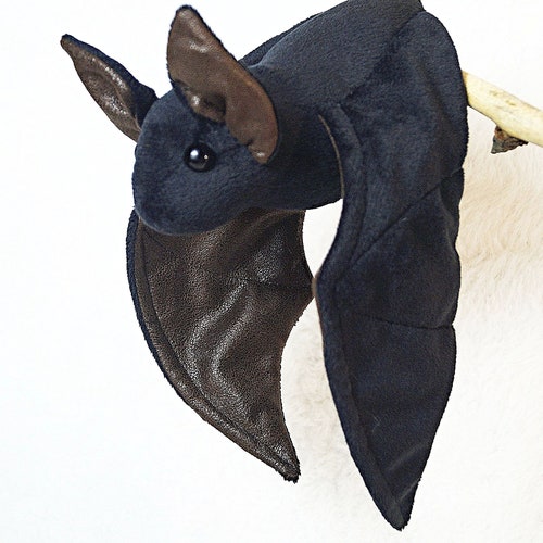 Large Bat Plush Stuffed Animal Beezeeart Black - Etsy
