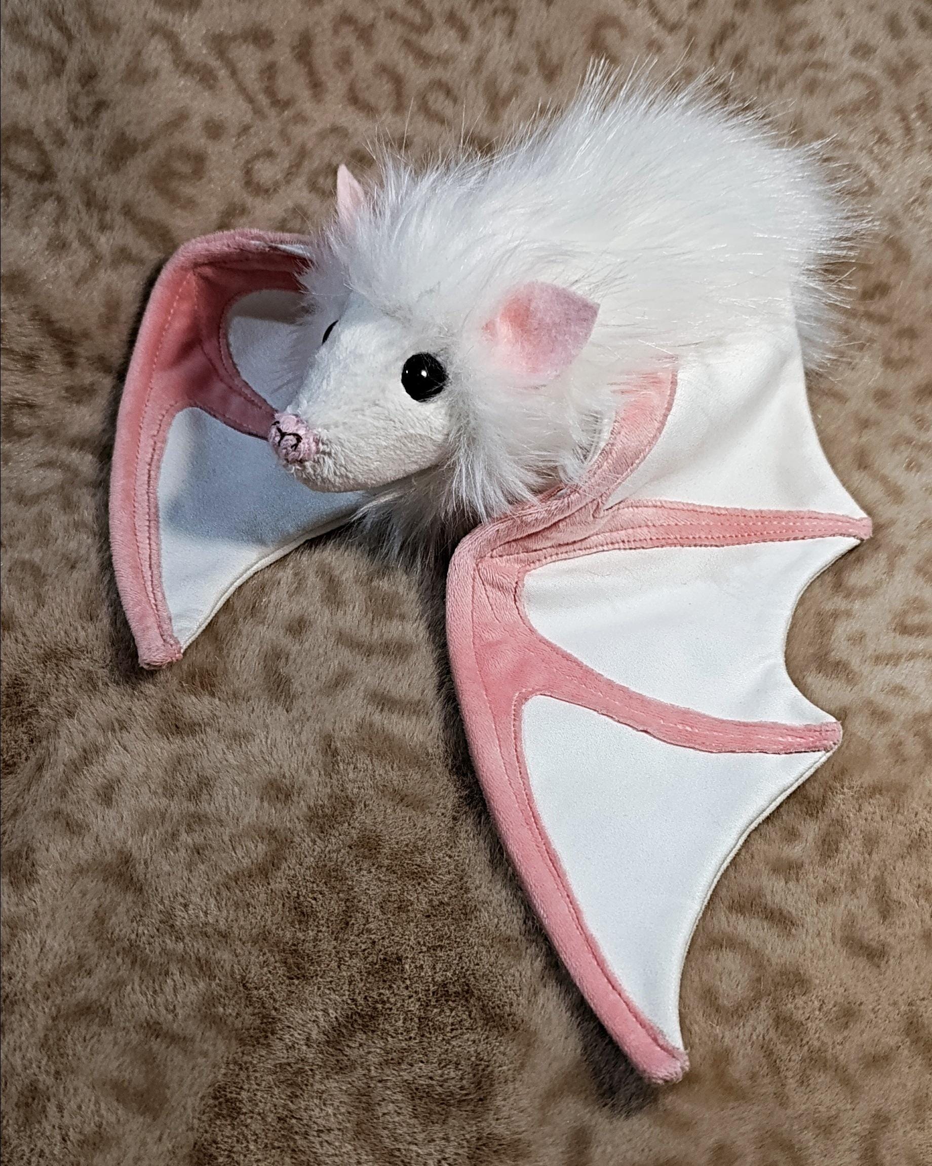 Bat Plush, Albino Flying Fox, Realistic Bat - Etsy