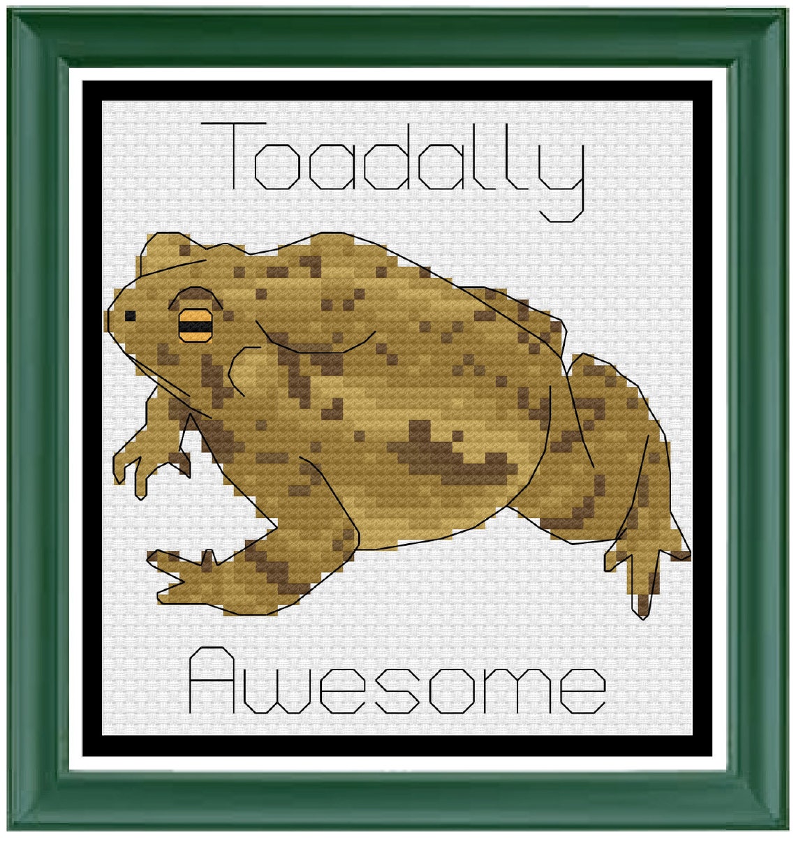 Toadally Awesome Toad Amphibian Animal Cross Stitch Pattern - Etsy