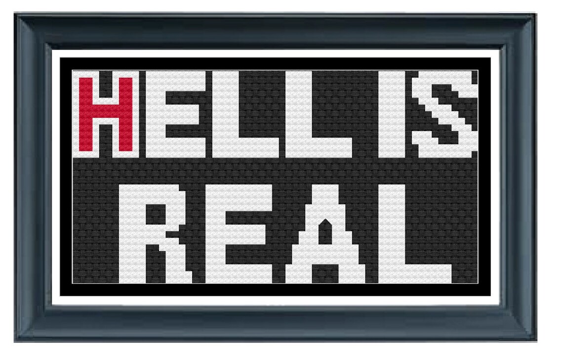Ohio Hell is Real Billboard Cross Stitch PDF Instant - Etsy