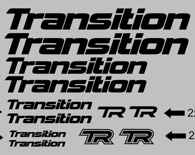 Custom Transition Bikes Frame Decals Stickers. Made From High Quality ...