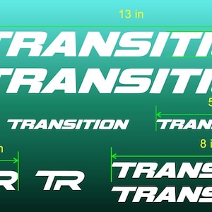 Custom Made Transition Bike Frame Decals Stickers. Made From High ...