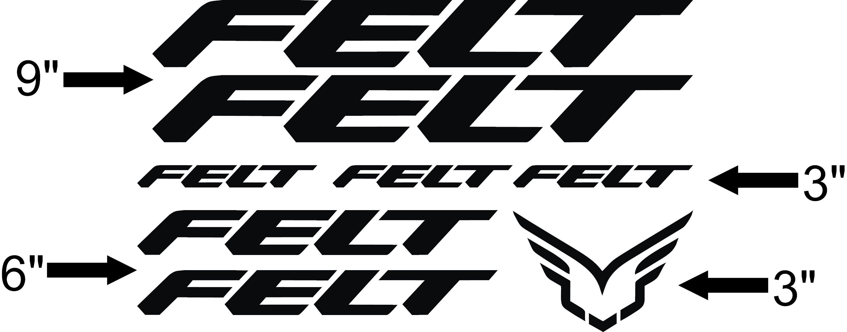 Custom Made Felt Style Bike Frame Decals Stickers. Made From | Etsy