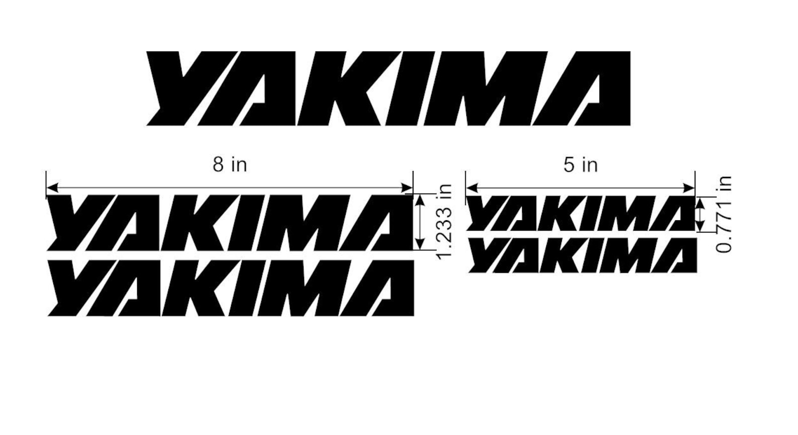 Yakima Fairing Rack Replacement Decals Stickers. Bike Board Surf Kayak ...