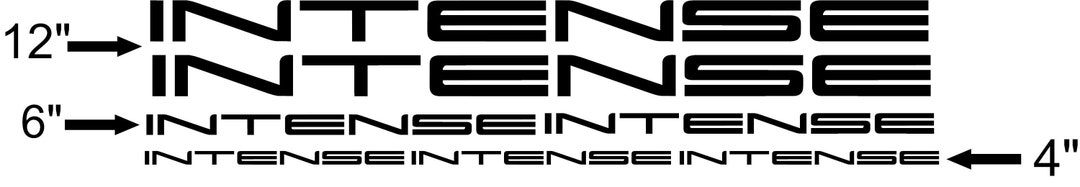 Custom Made Intense Style Bike Frame Decals Stickers. Made From High ...