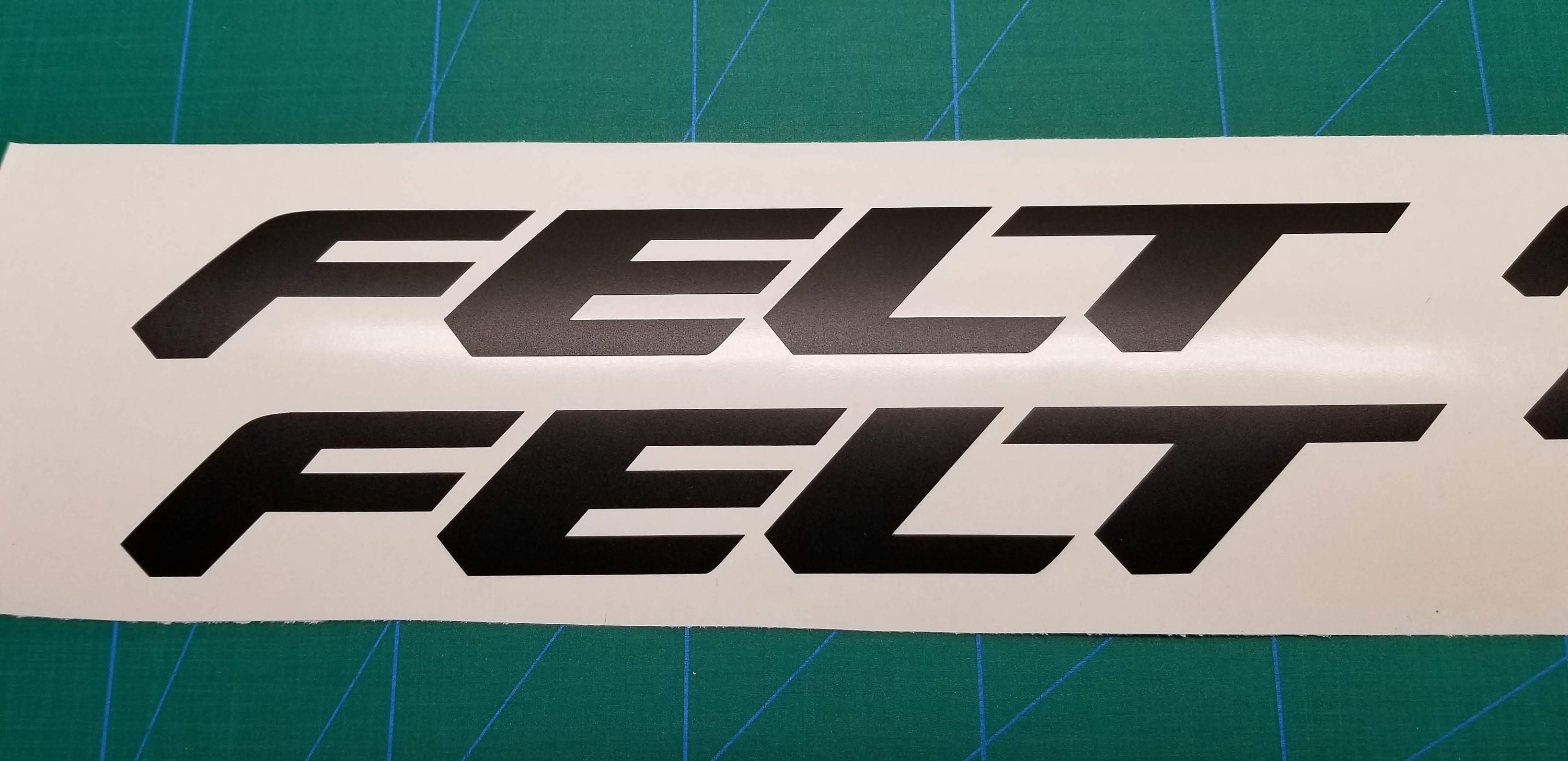 Custom Made Felt Style Bike Frame Decals Stickers. Made From | Etsy