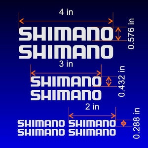 Shimano Logo Decals Stickers. Frame Fork Shock Wheels. Lots of Colors ...