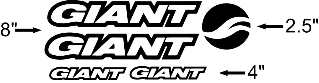 Custom Made Giant Style Bike Frame Decals Stickers. Made From High ...