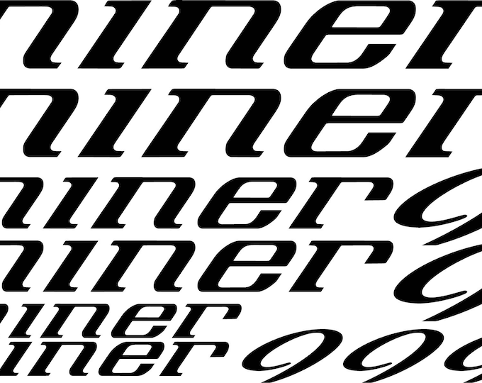 Custom Made Niner Style Bike Frame Decals Stickers. Made From High ...