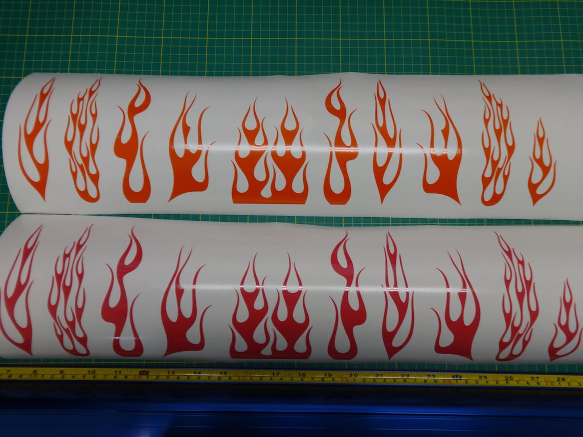 Custom Flames Set Decals Stickers. Made From High Quality - Etsy
