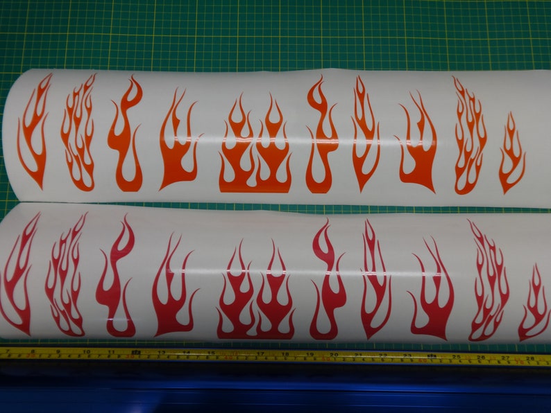 Custom Flames Set Decals Stickers. Made From High Quality Vinyl. Lots ...