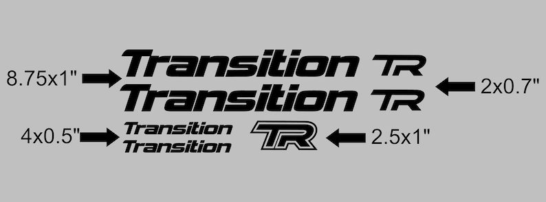 Custom Transition Bikes Frame Decals Stickers. Made From High - Etsy