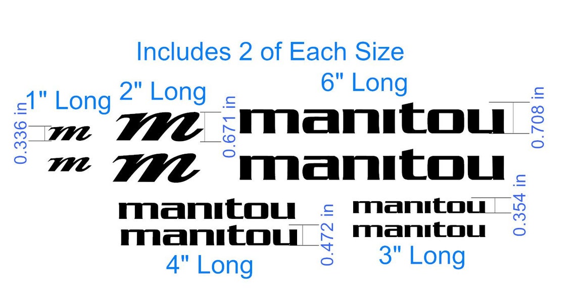 Manitou Logo Decals Stickers. Frame Fork Shock. Lots of Colors - Etsy