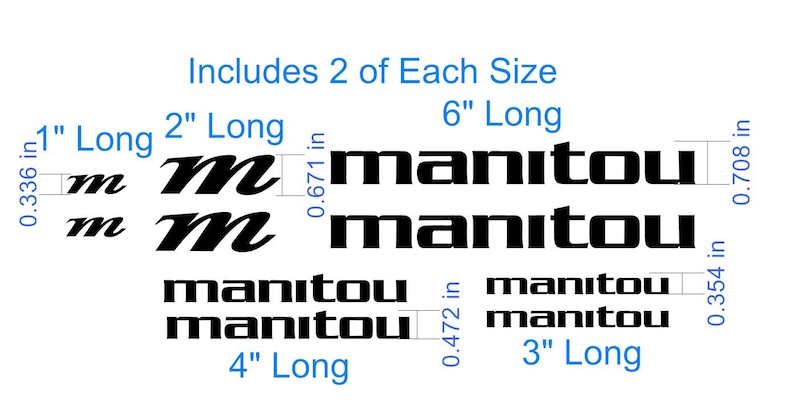 Manitou Logo Decals Stickers. Frame Fork Shock. Lots of Colors to ...
