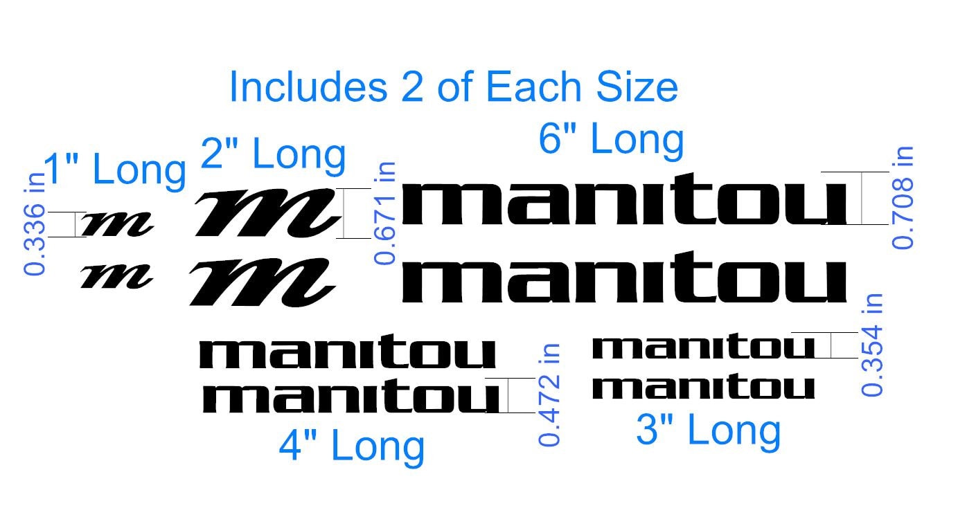 Manitou Logo Decals. Frame Fork Shock. Lots of Colors to - Etsy