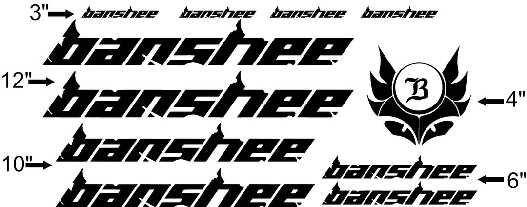 Custom Made Banshee Style Bike Frame Decals Stickers. Made From High ...
