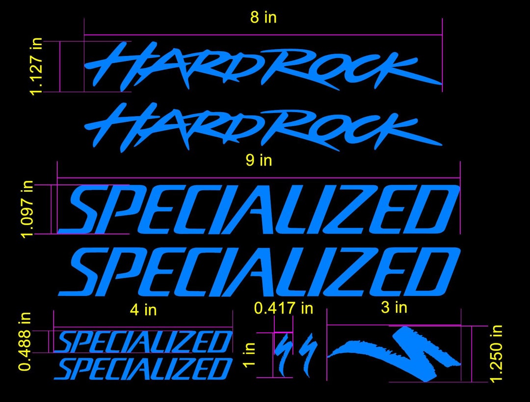Old School Special Hard Rock Style Bike Frame Decals Stickers. Made ...