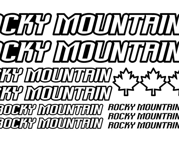 Custom Made Rocky Mountain Style Bike Frame Decals Stickers. Made From ...