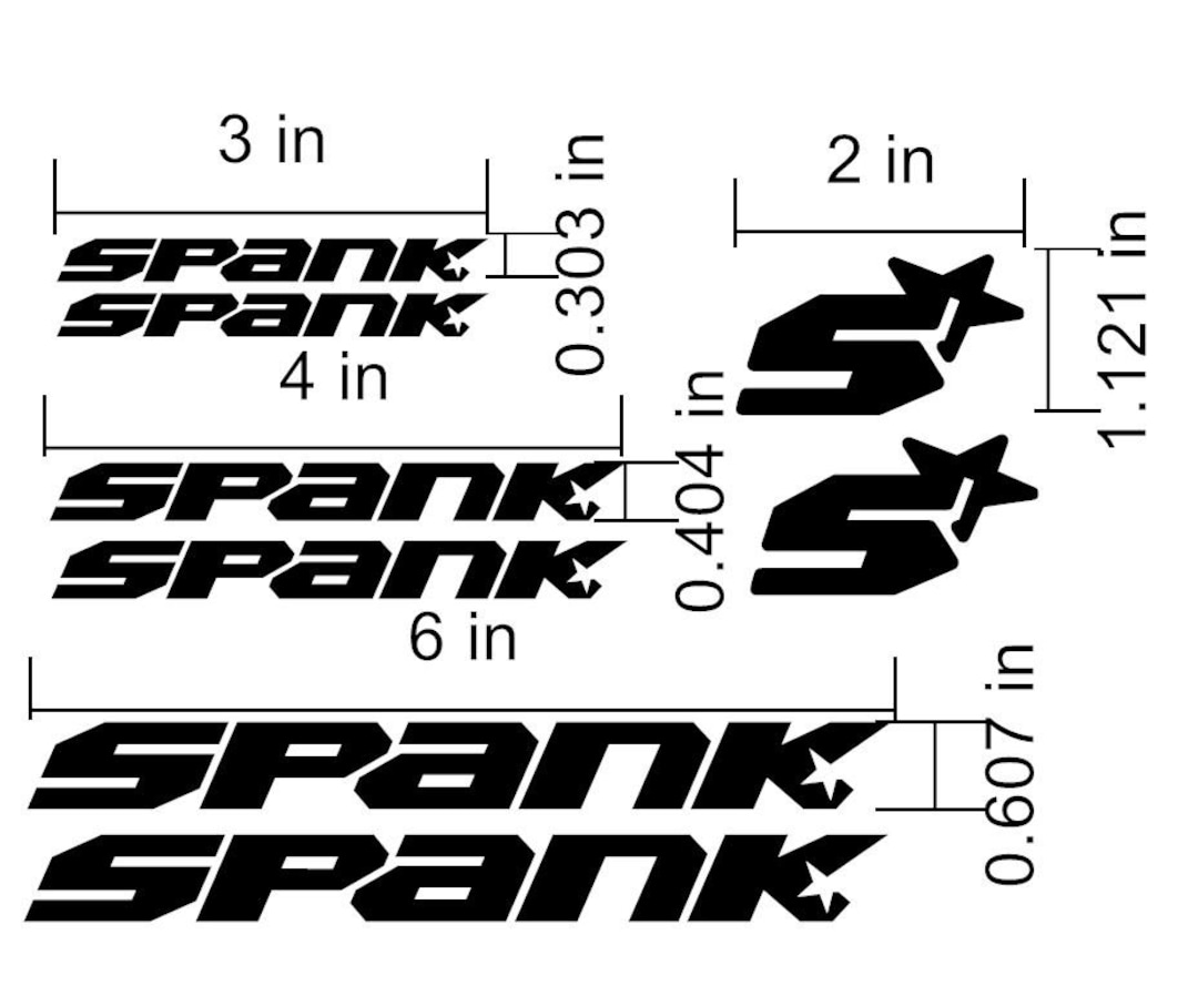 Spank Logo Decals Stickers. Frame Fork Shock Wheels. Lots of Colors to ...
