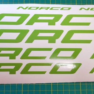 Custom Made Norco Style Bike Frame Decals Stickers. Made From High ...