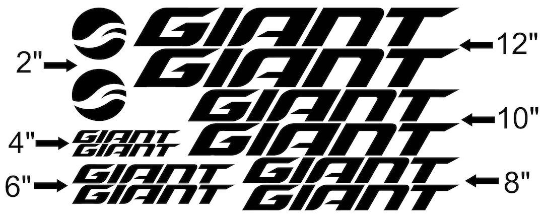 Custom Made Giant Style Bike Frame Decals Stickers. Made From High ...